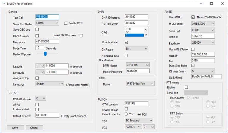 BlueDV Running with DV 3K Dongle | WB4SON